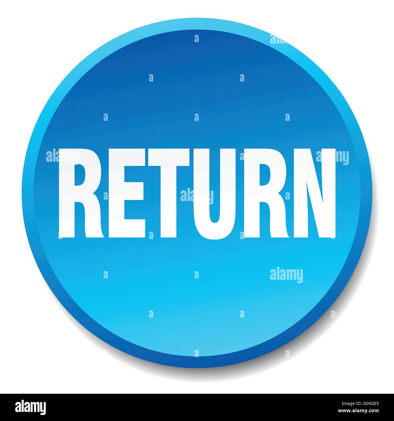 return blue round flat isolated push button Stock Vector Image & Art ...