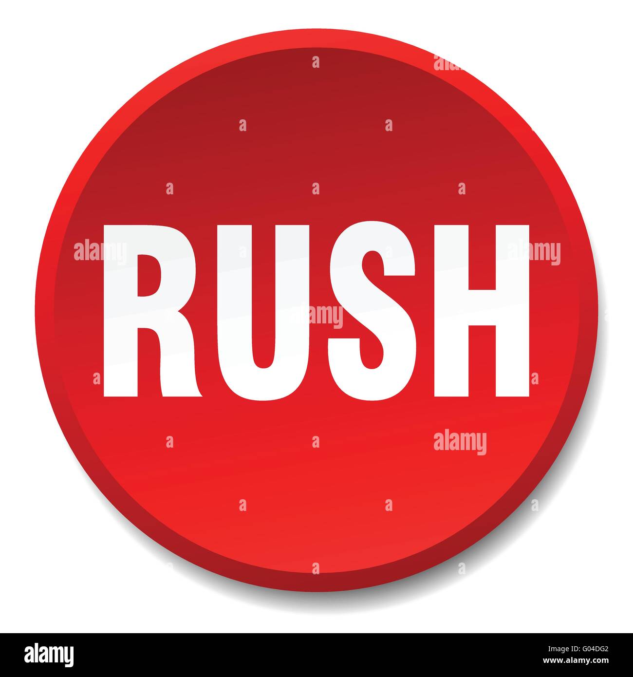 rush red round flat isolated push button Stock Vector Image & Art - Alamy