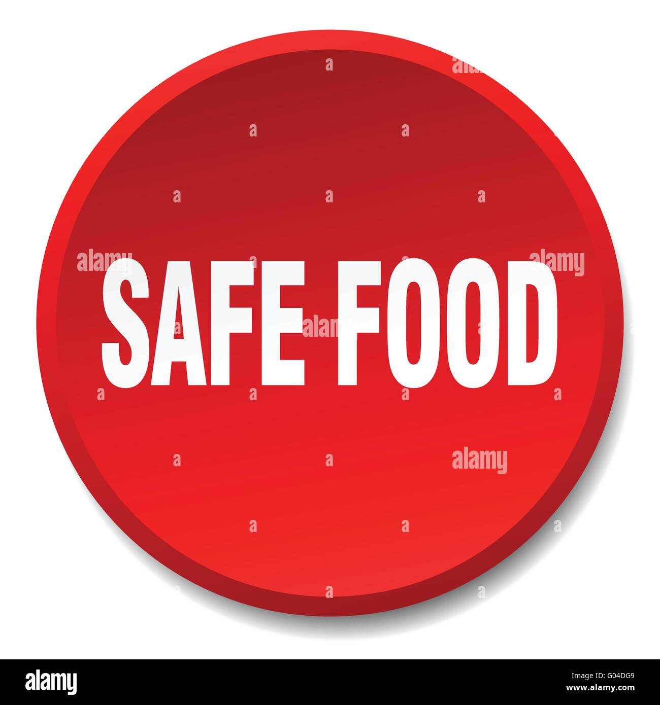 safe food red round flat isolated push button Stock Vector Image & Art ...