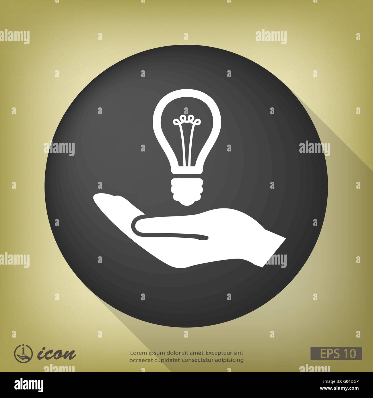 Pictograph of light bulb Stock Vector Image & Art - Alamy