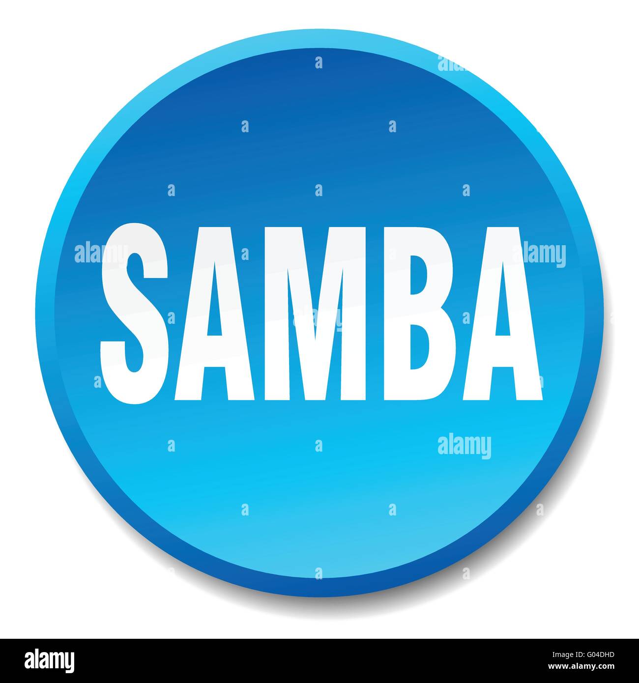 samba blue round flat isolated push button Stock Vector Image & Art - Alamy