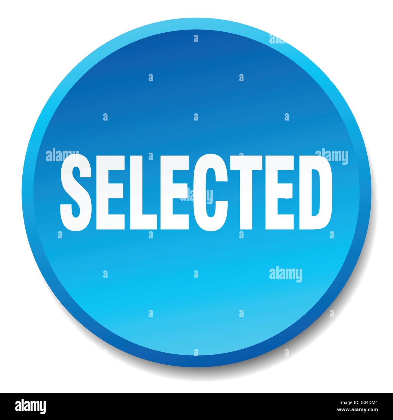 selected blue round flat isolated push button Stock Vector Image & Art - Alamy