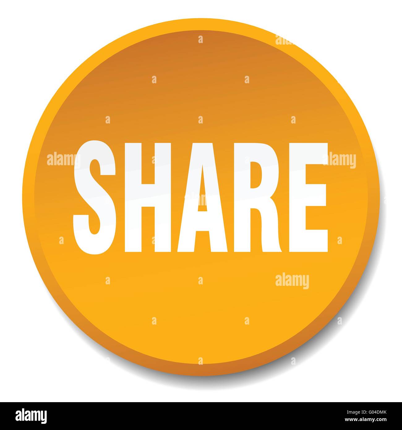 share orange round flat isolated push button Stock Vector Image & Art ...