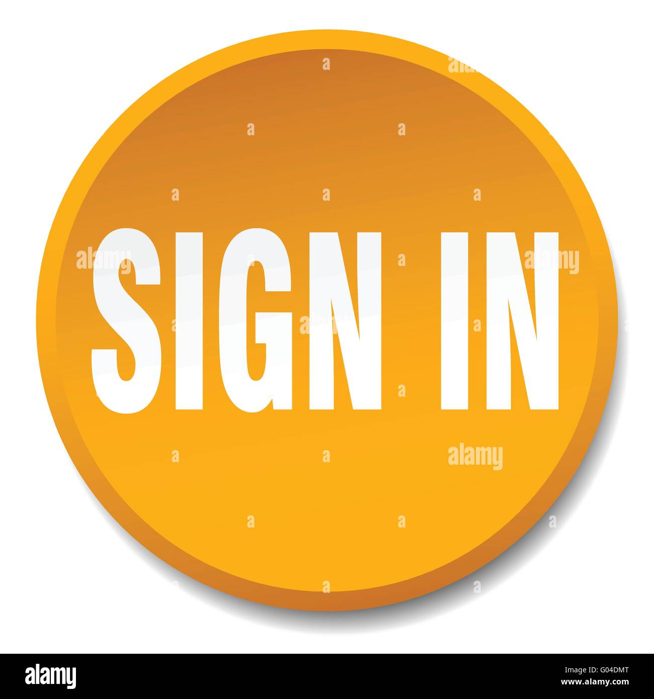 sign in orange round flat isolated push button Stock Vector Image & Art ...