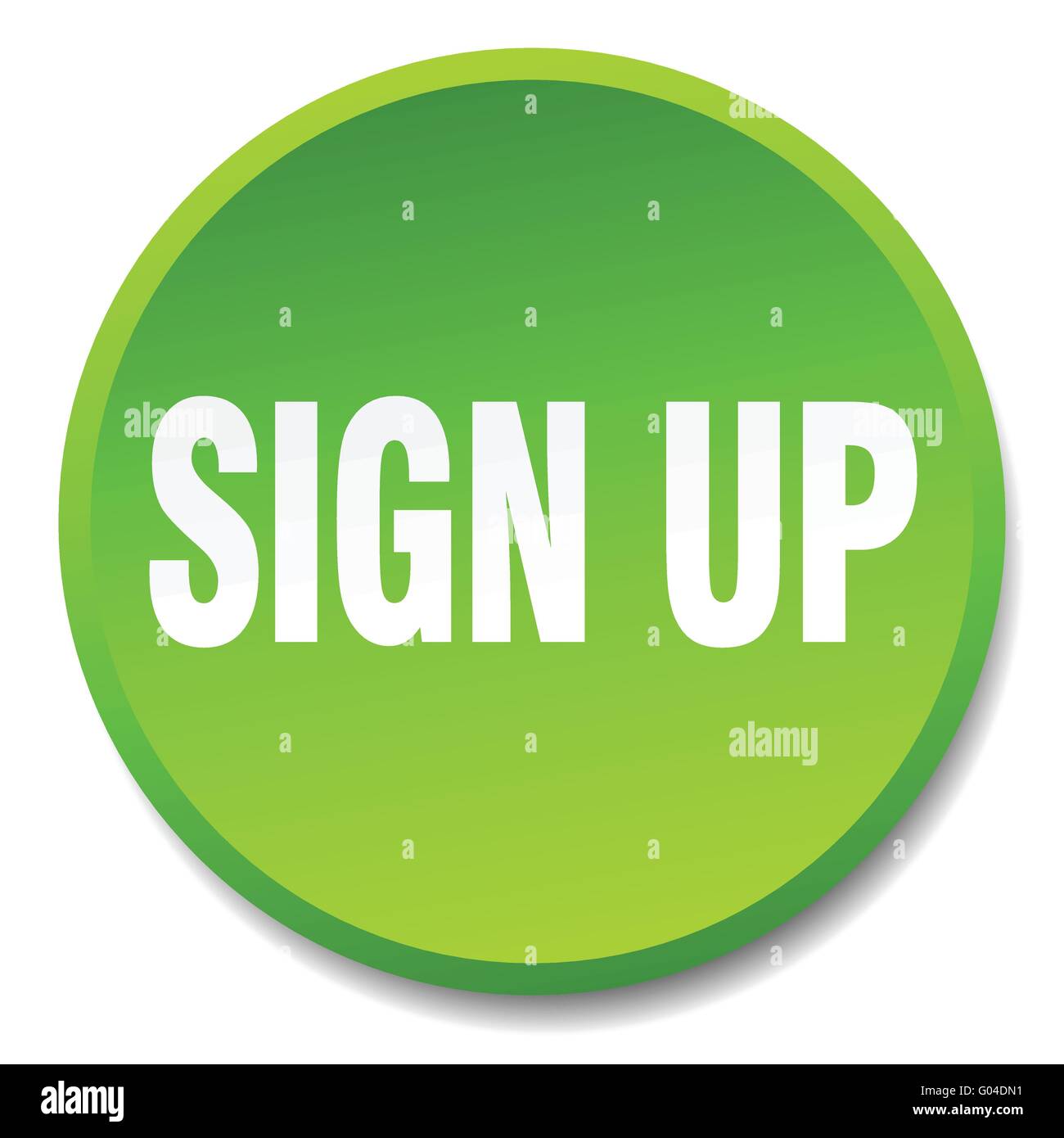 sign up green round flat isolated push button Stock Vector Image & Art ...