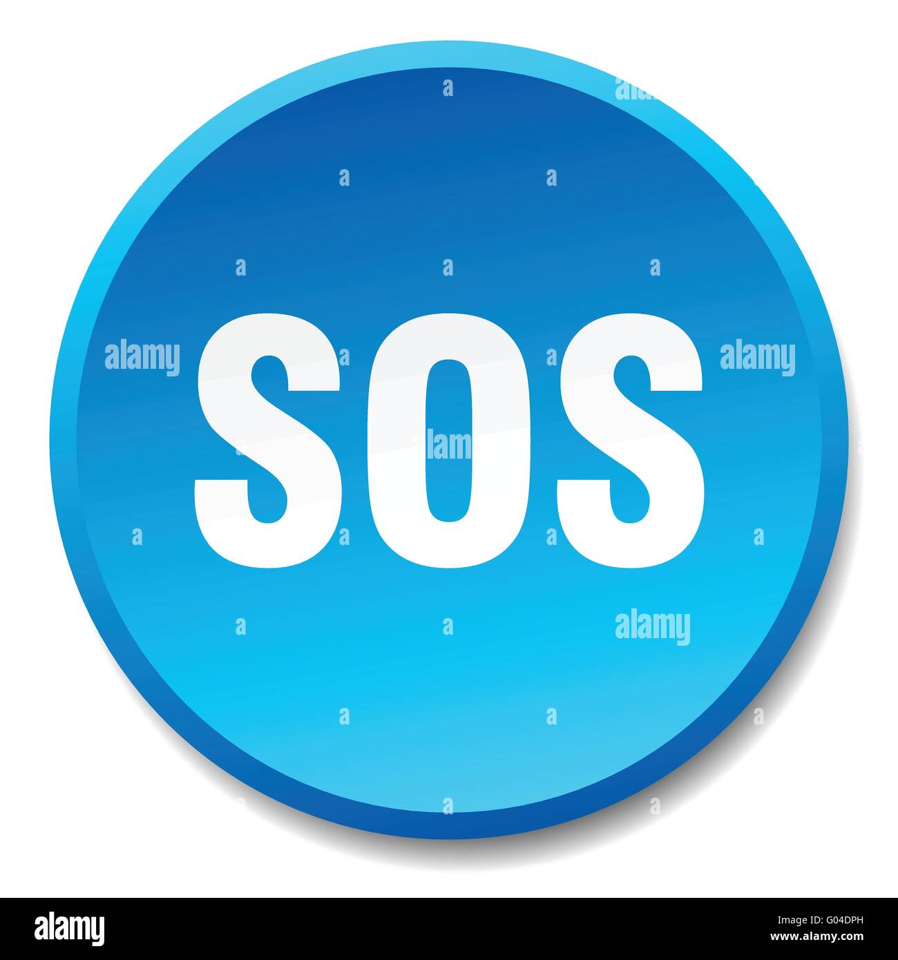 sos blue round flat isolated push button Stock Vector Image & Art - Alamy