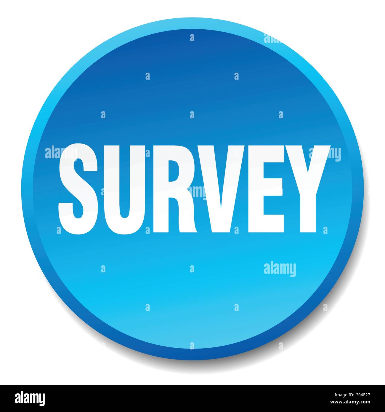 survey blue round flat isolated push button Stock Vector Image & Art ...