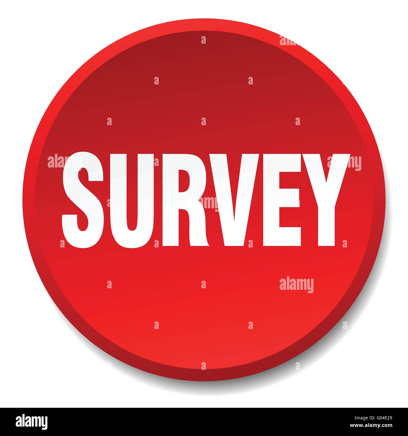 survey red round flat isolated push button Stock Vector Image & Art - Alamy