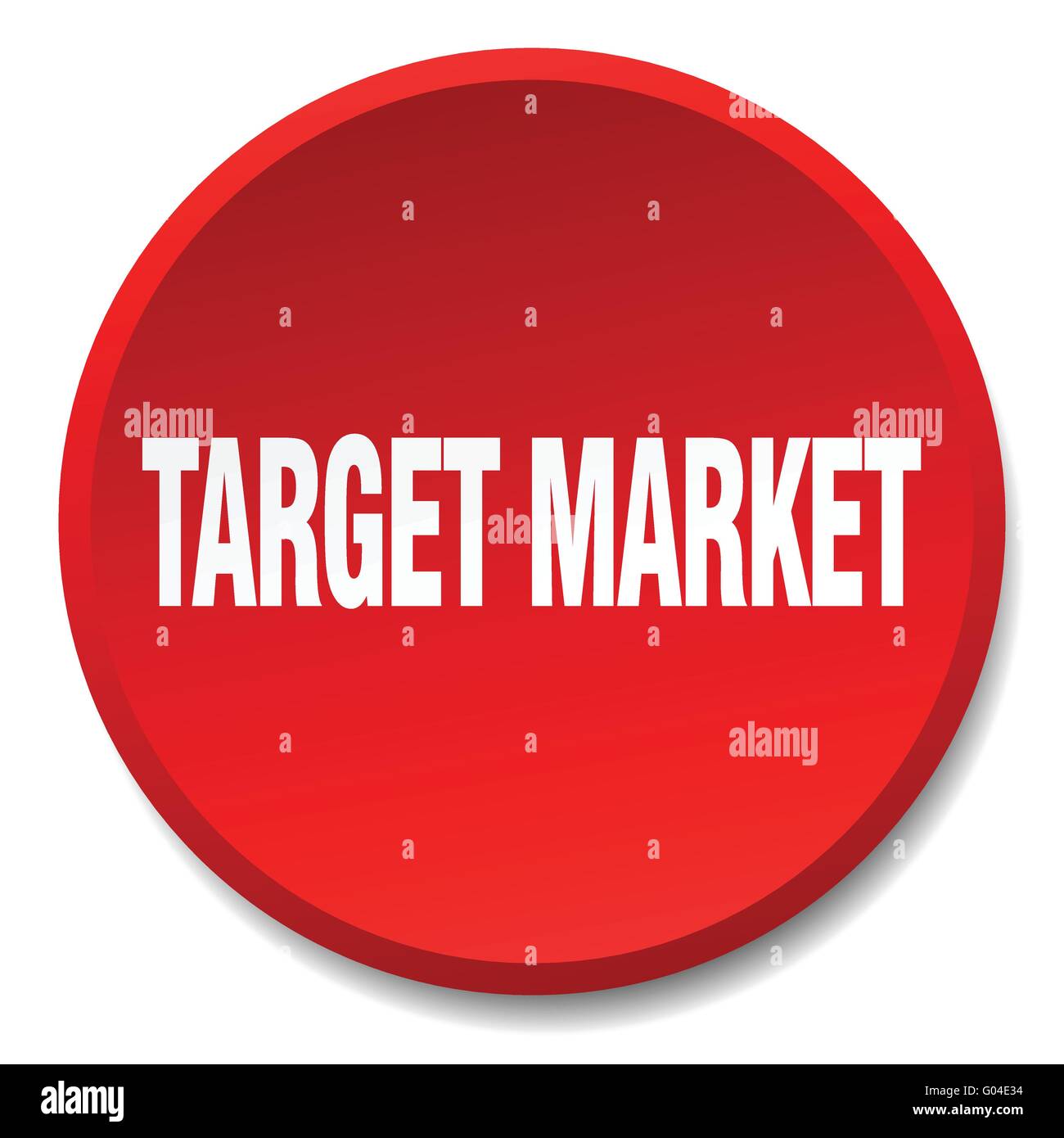 target market red round flat isolated push button Stock Vector Image ...