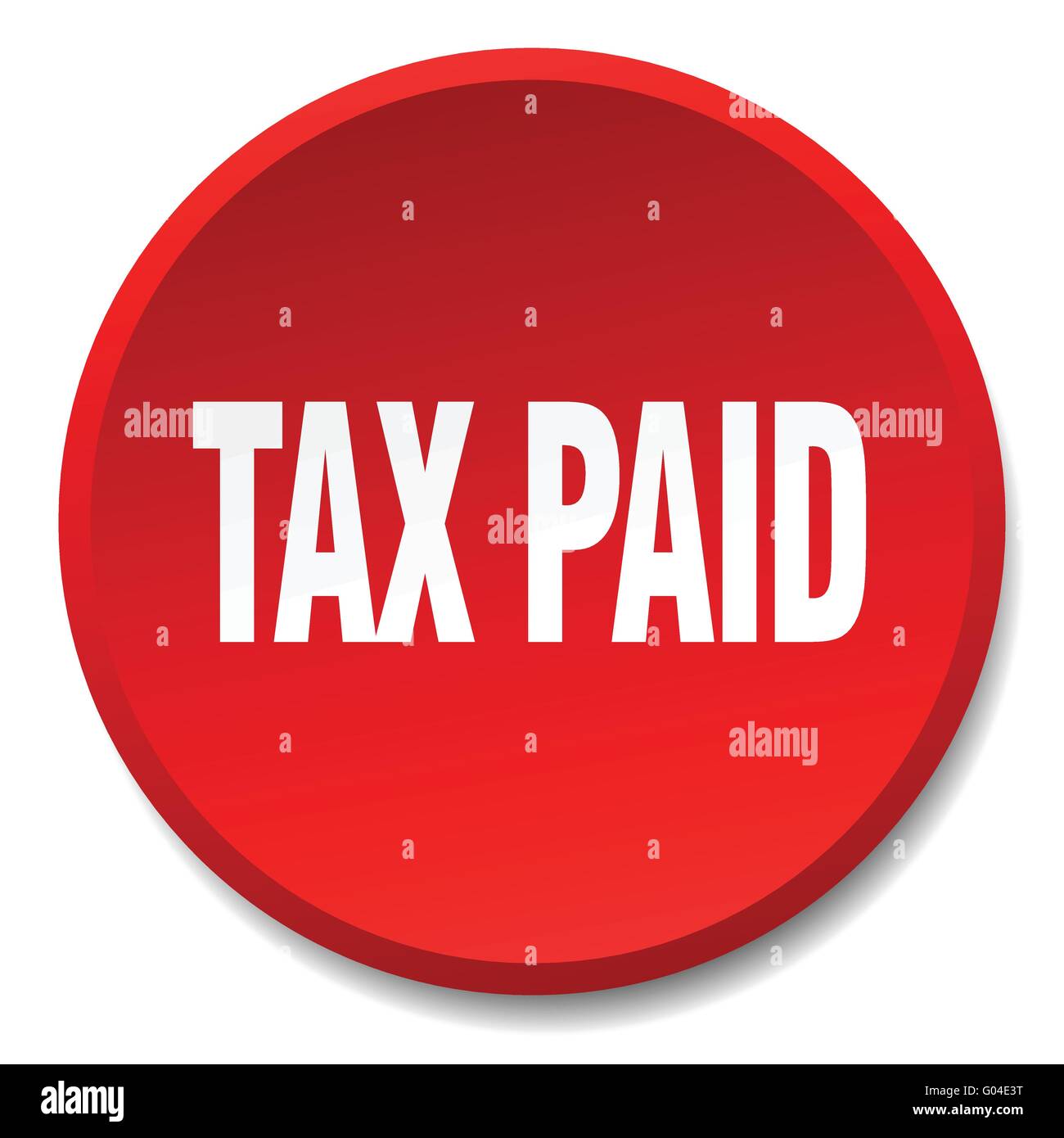 tax paid red round flat isolated push button Stock Vector Image & Art ...