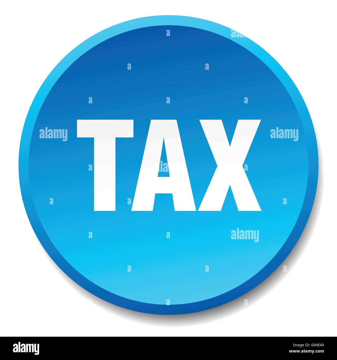 tax blue round flat isolated push button Stock Vector Image & Art - Alamy