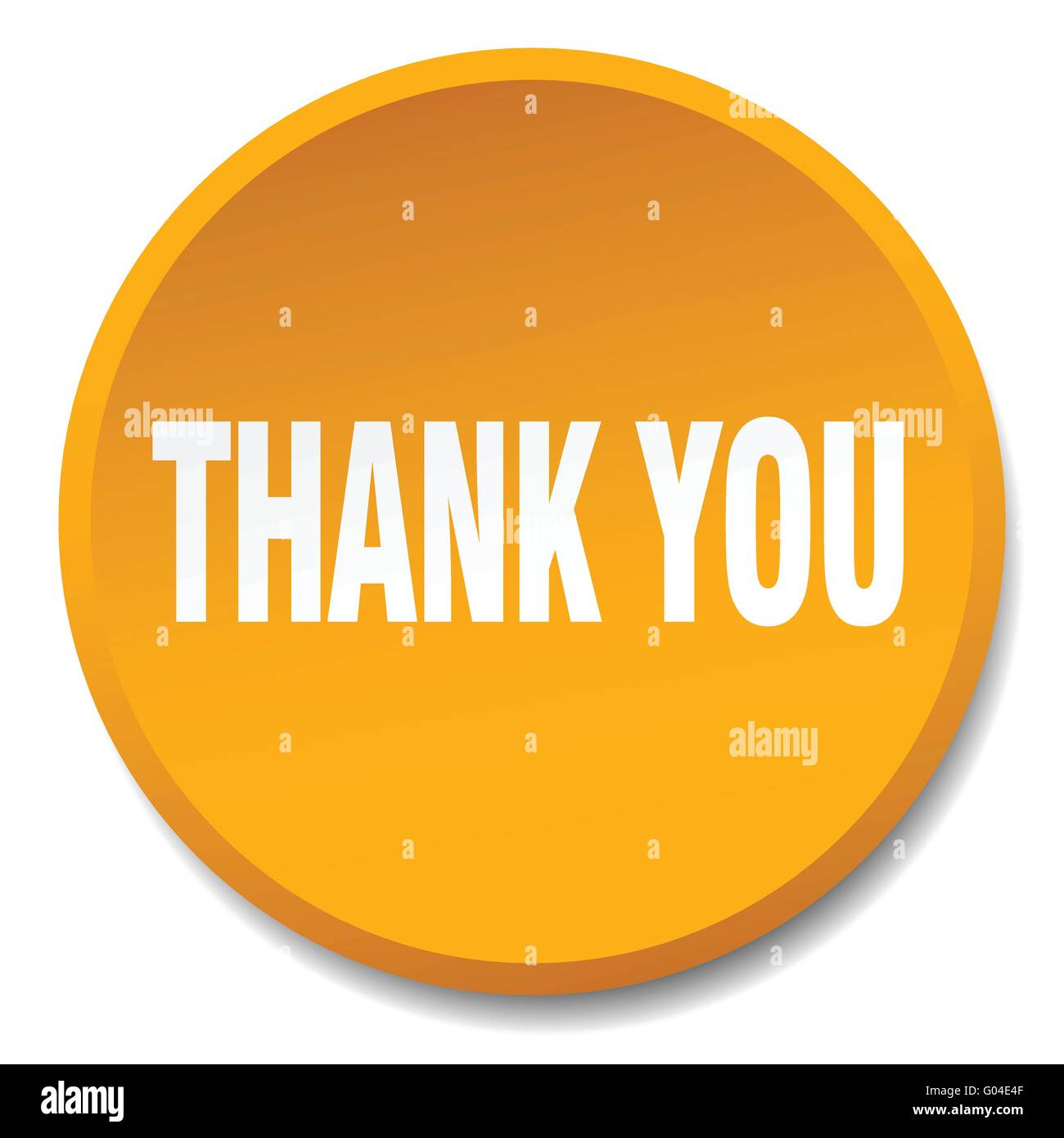 thank you orange round flat isolated push button Stock Vector Image ...