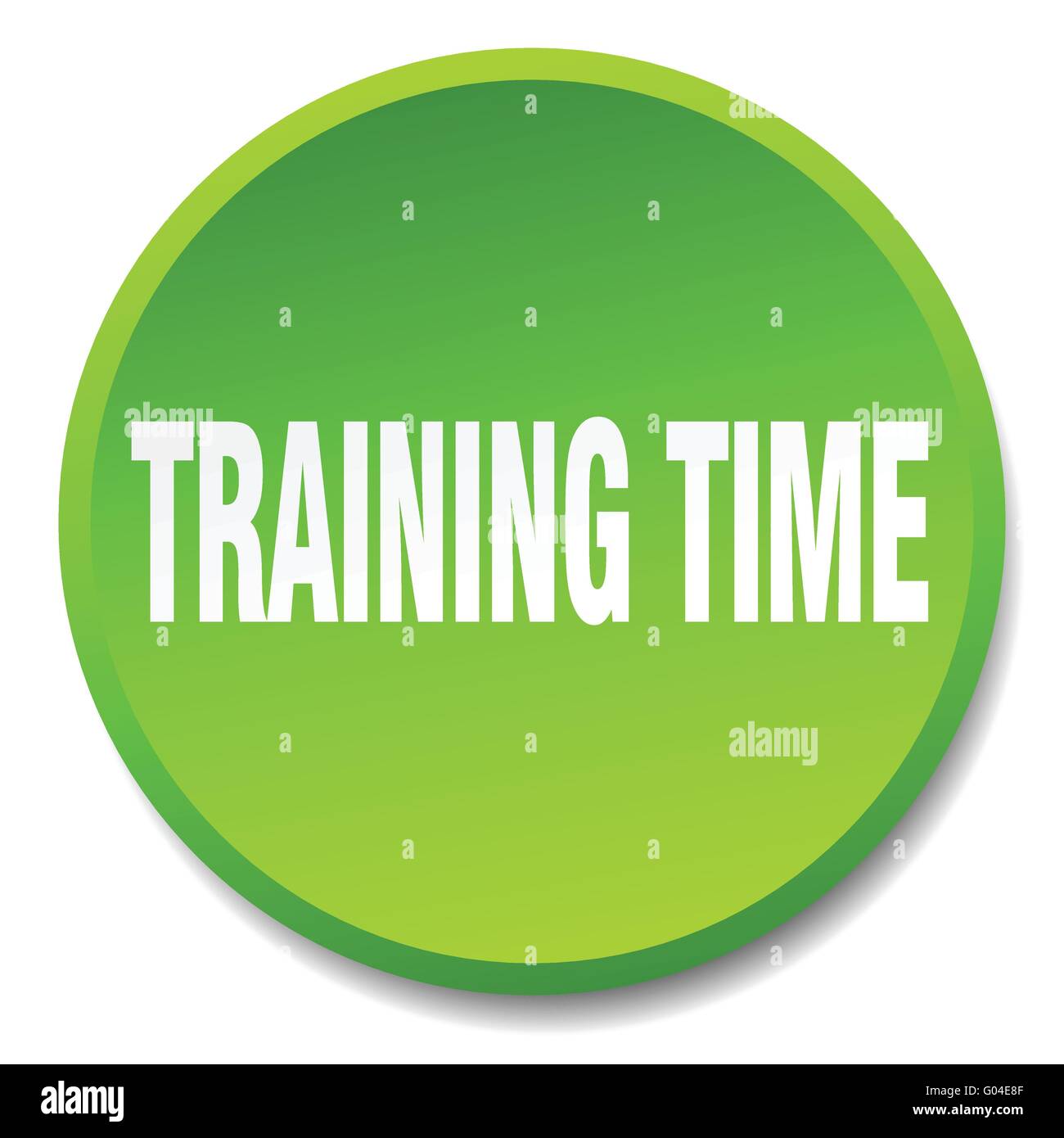 training time green round flat isolated push button Stock Vector Image & Art - Alamy