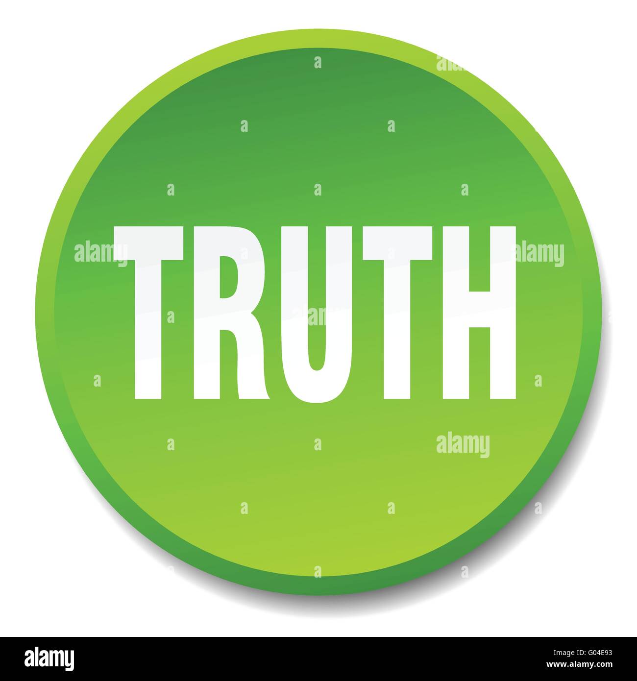 truth green round flat isolated push button Stock Vector Image & Art ...