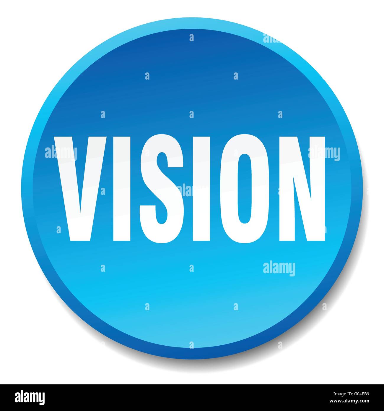 vision blue round flat isolated push button Stock Vector Image & Art ...