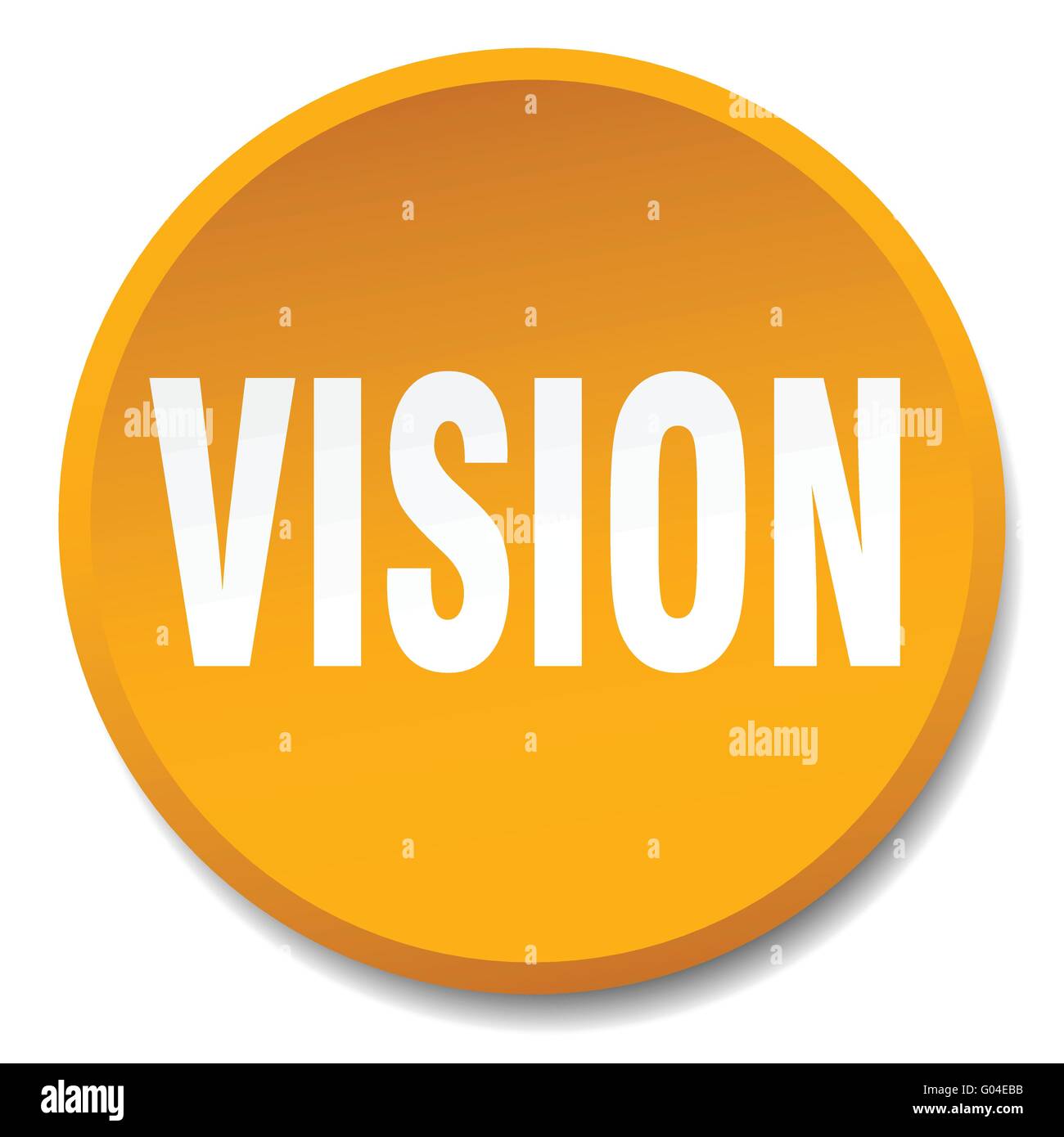 vision orange round flat isolated push button Stock Vector Image & Art ...
