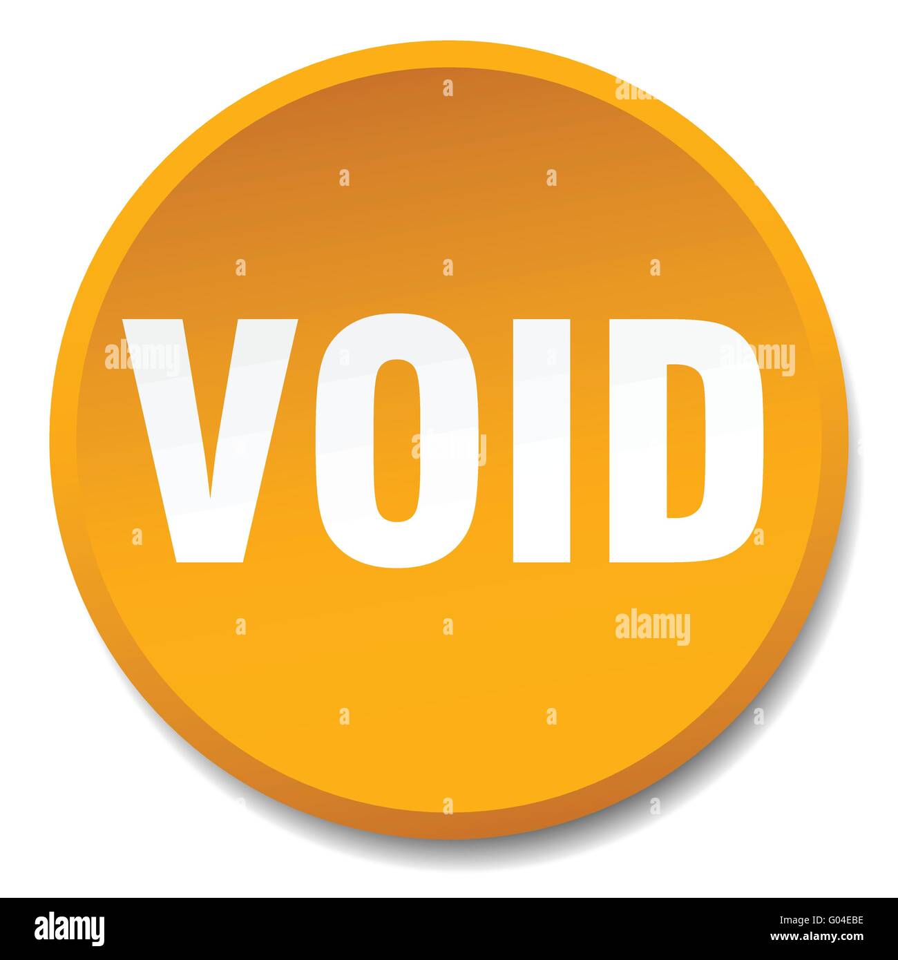 void orange round flat isolated push button Stock Vector Image & Art ...