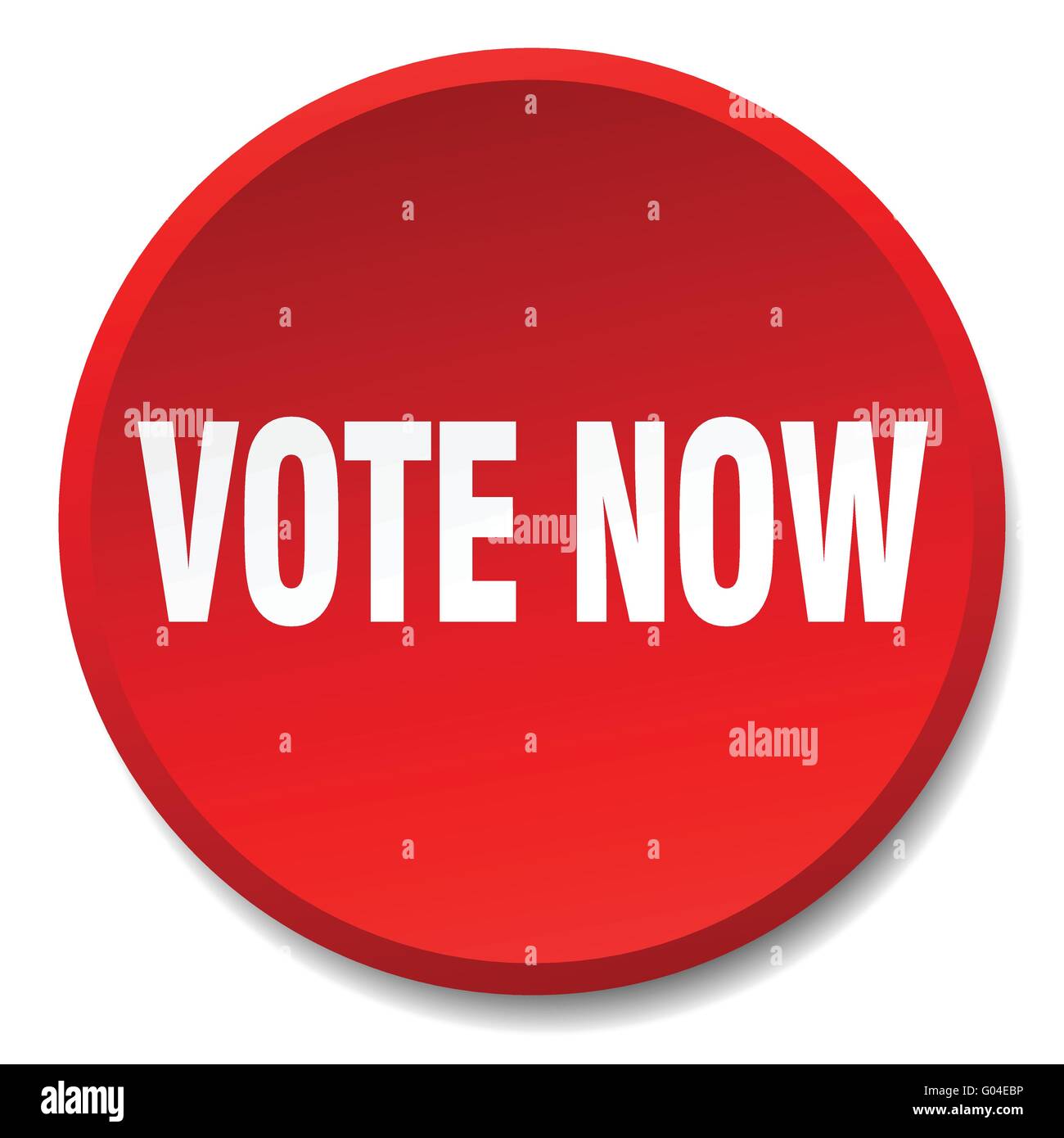 vote now red round flat isolated push button Stock Vector Image & Art ...