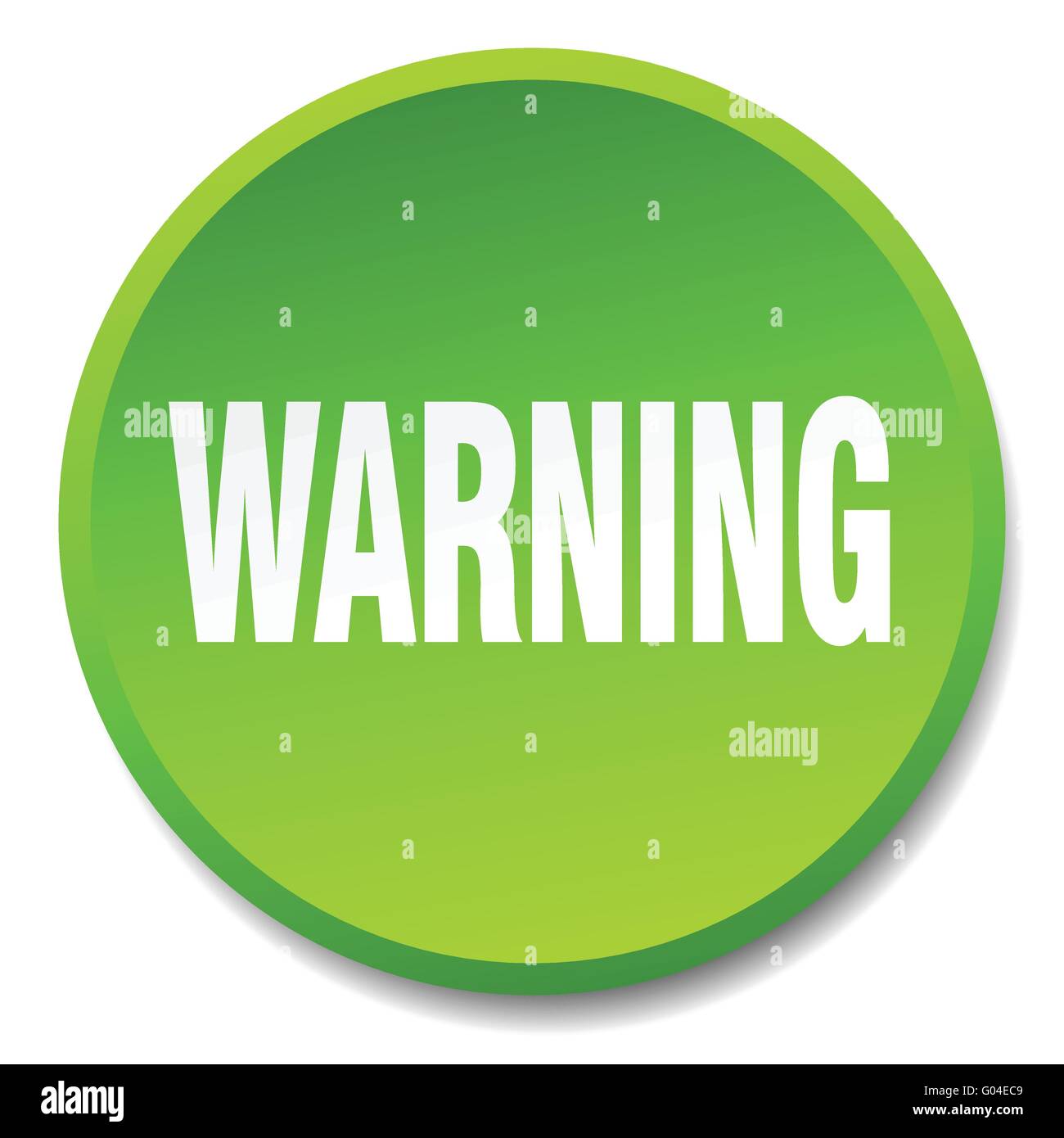 warning green round flat isolated push button Stock Vector Image & Art ...
