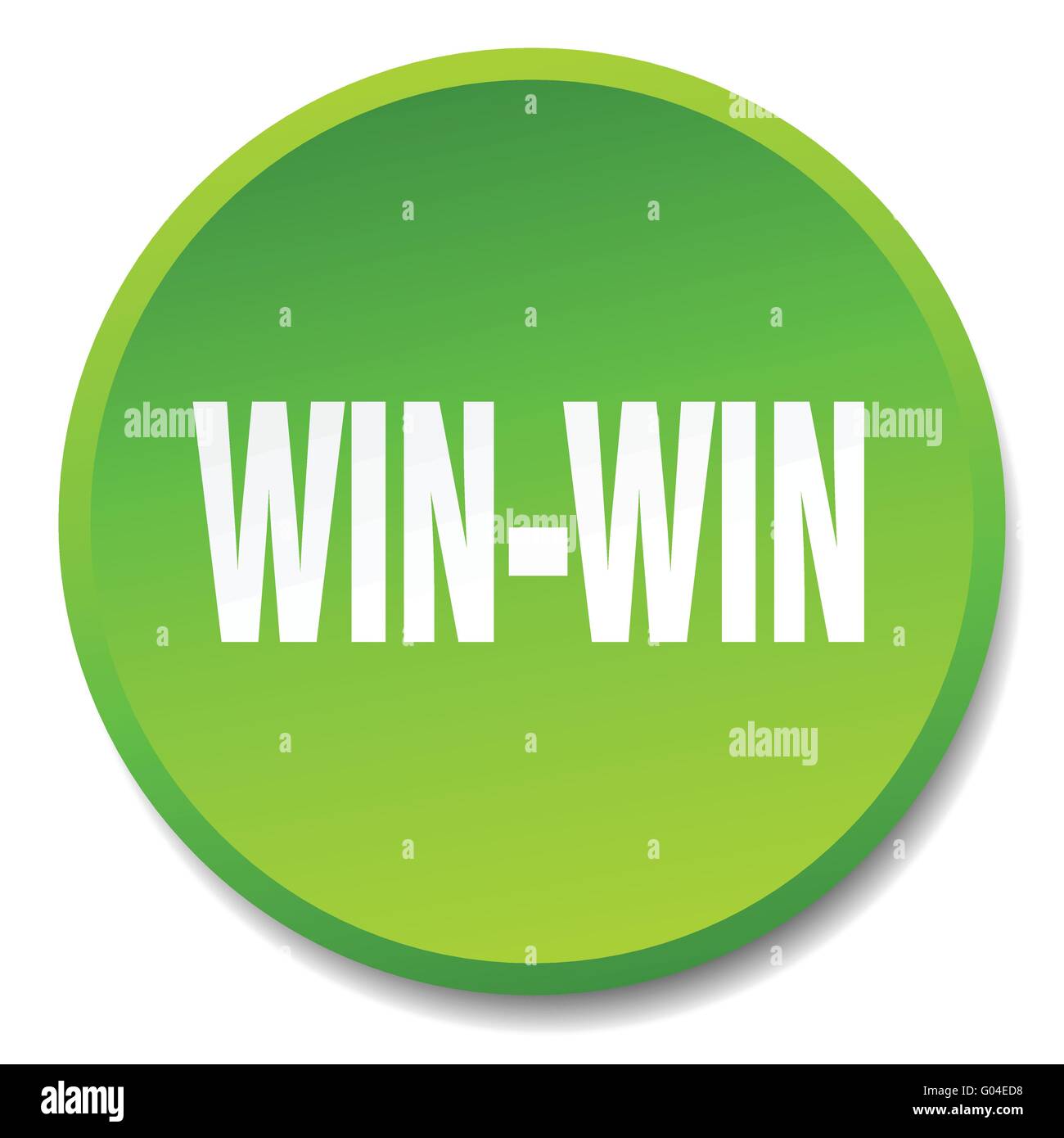 win-win green round flat isolated push button Stock Vector Image & Art ...