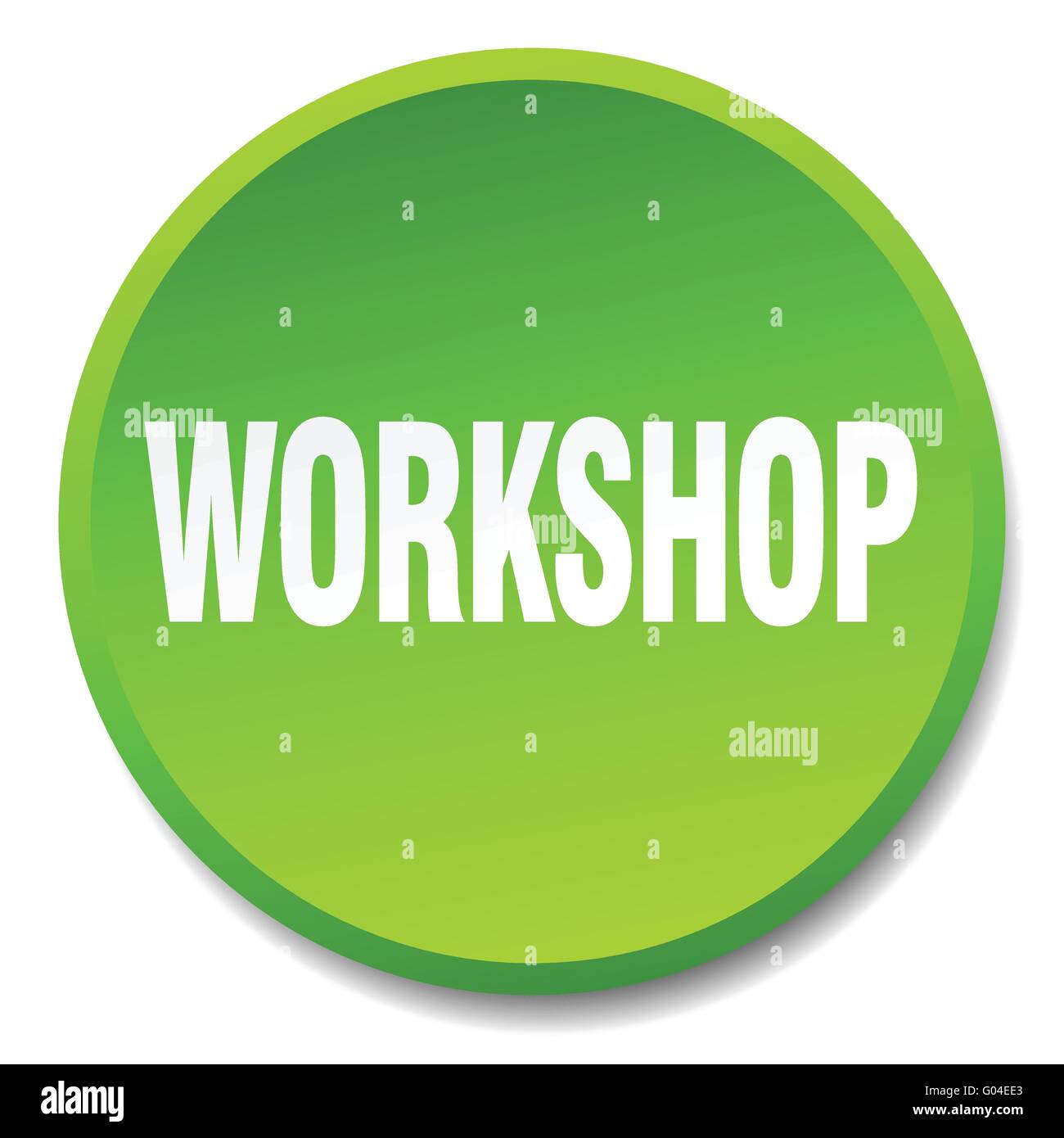 workshop green round flat isolated push button Stock Vector Image & Art ...