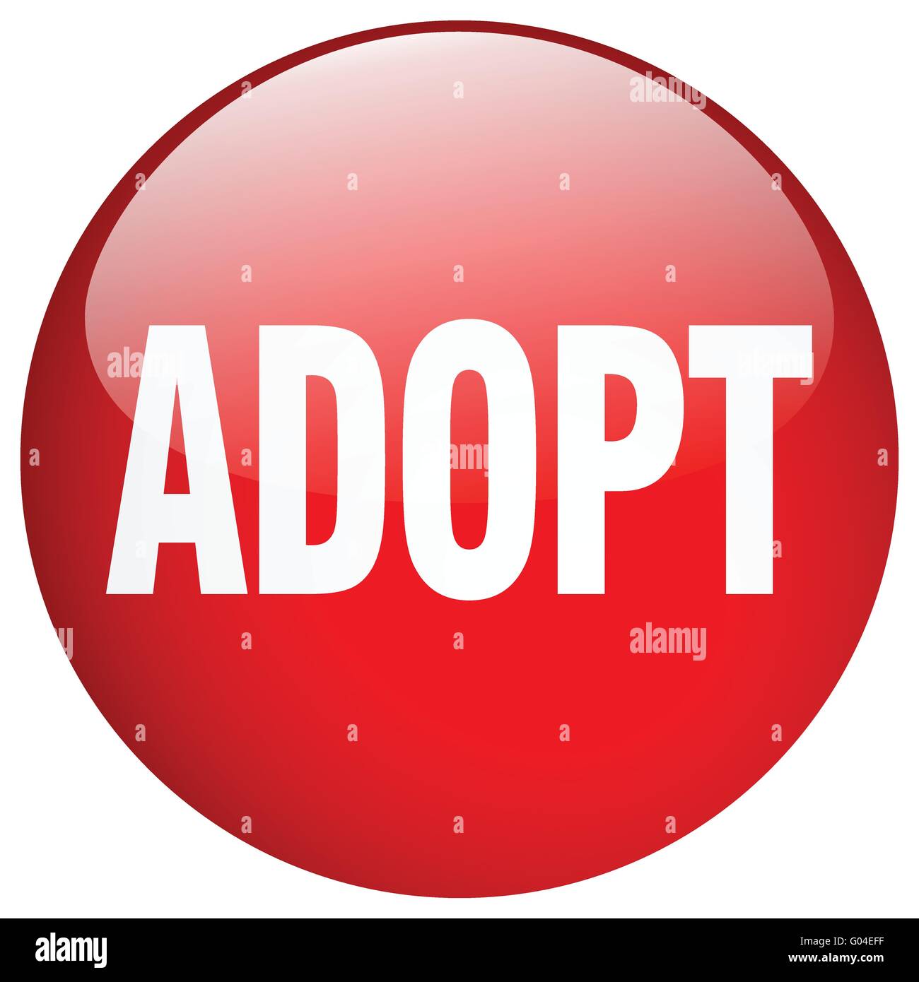 adopt red round gel isolated push button Stock Vector Image & Art - Alamy