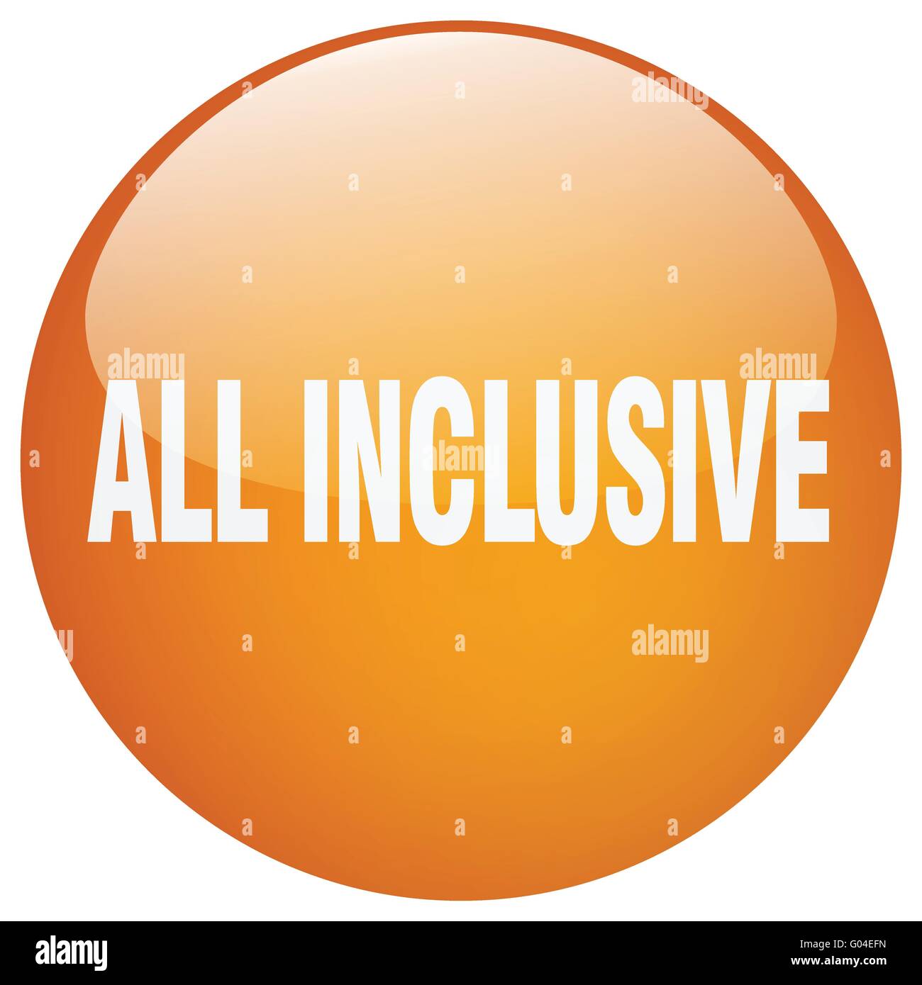 all inclusive orange round gel isolated push button Stock Vector Image ...