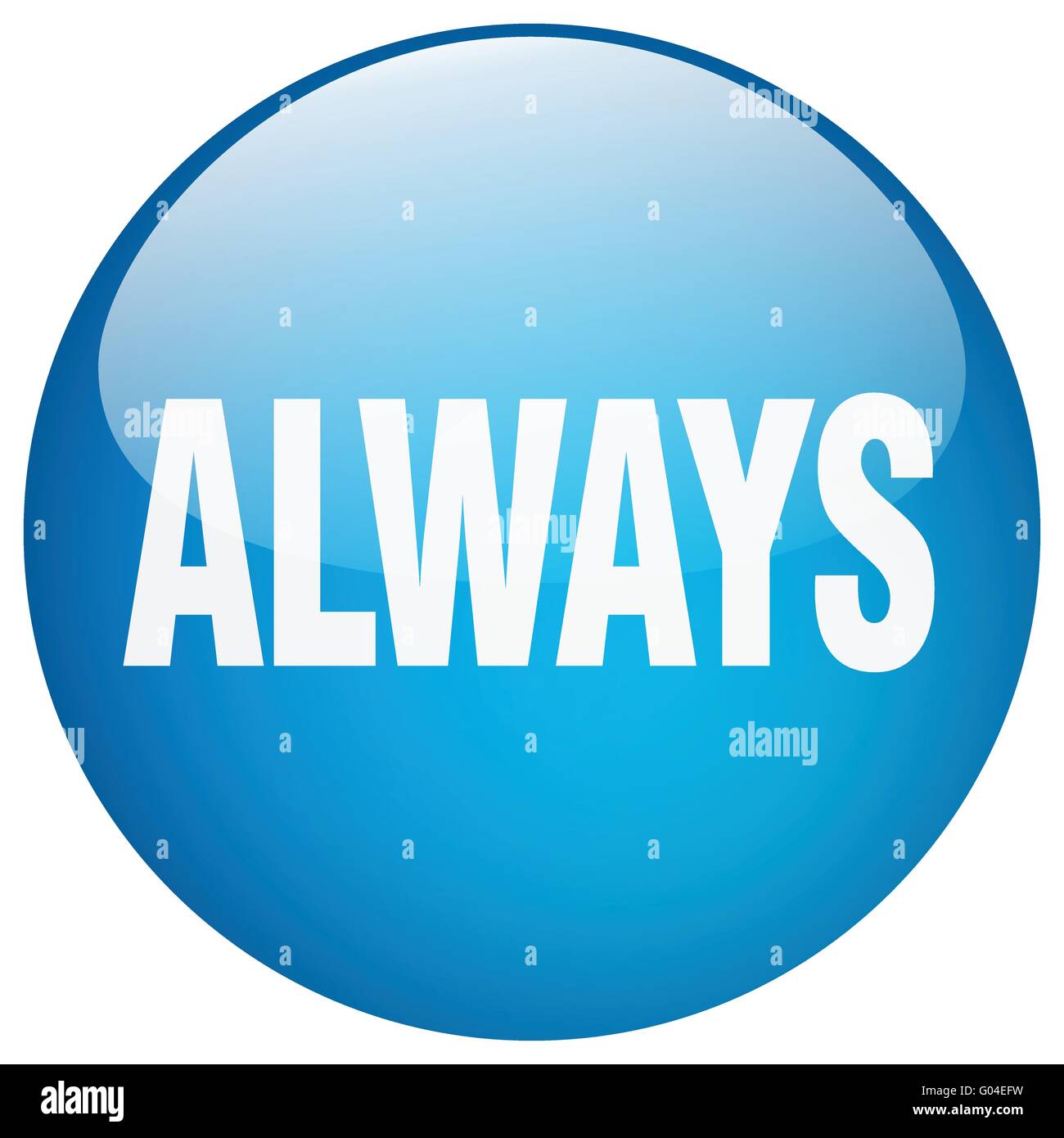 always blue round gel isolated push button Stock Vector Image & Art - Alamy