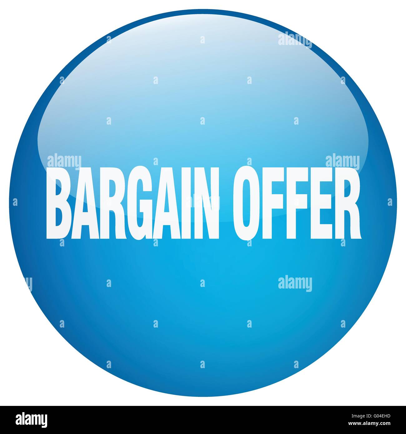 bargain offer blue round gel isolated push button Stock Vector Image ...
