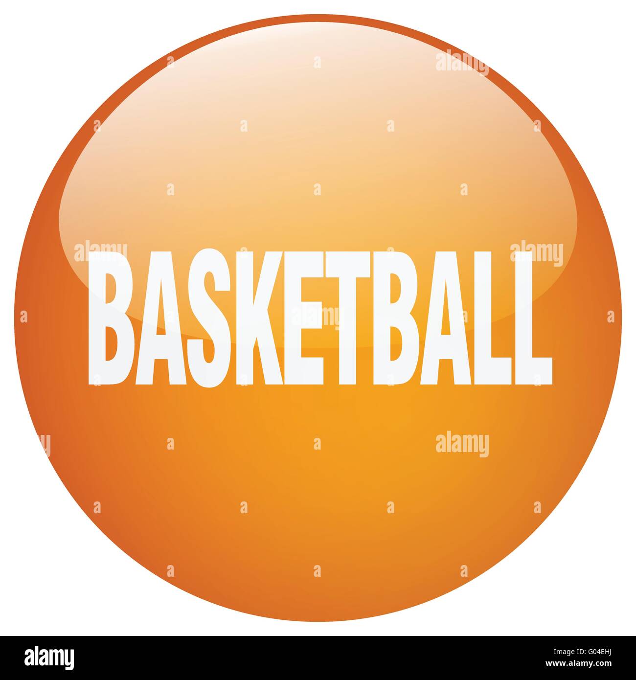 basketball orange round gel isolated push button Stock Vector Image ...
