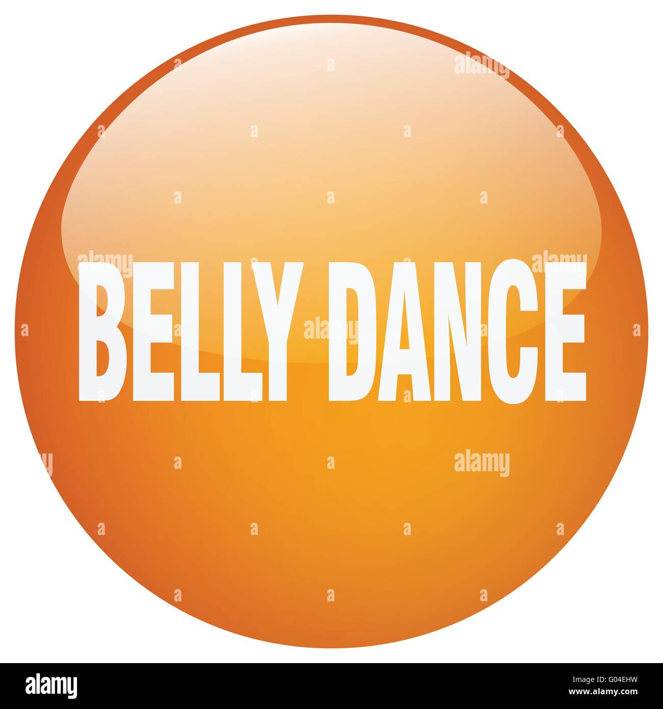 belly dance orange round gel isolated push button Stock Vector Image ...