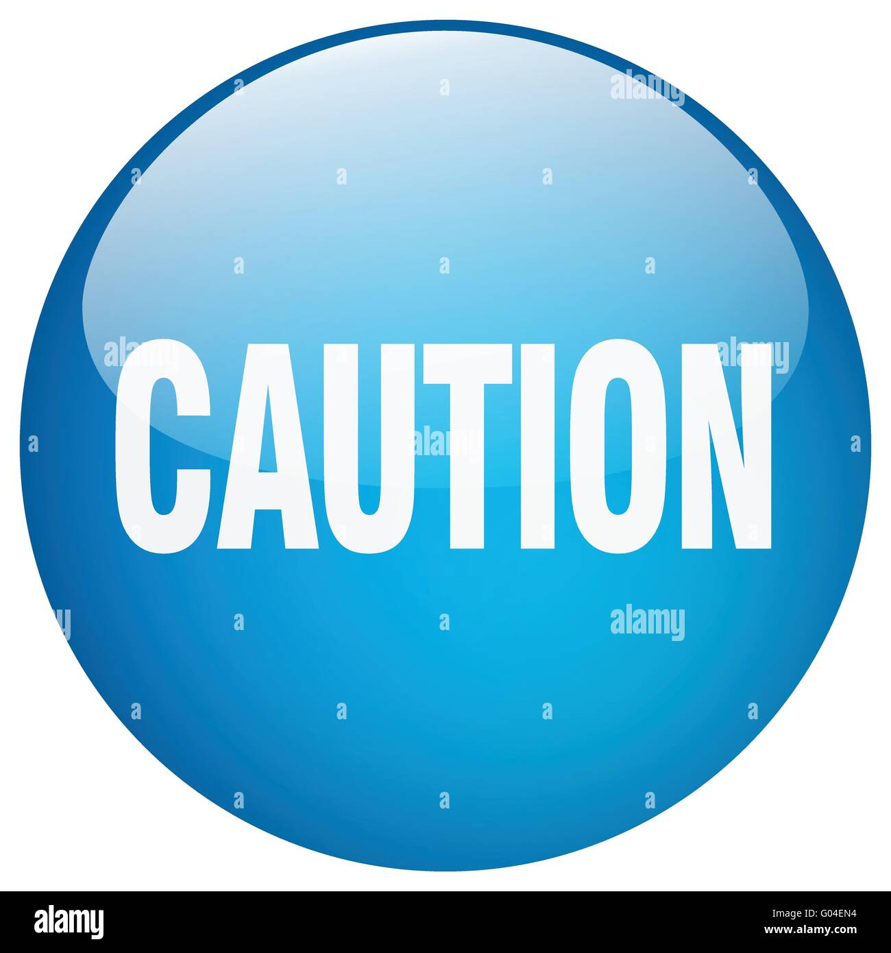 caution blue round gel isolated push button Stock Vector Image & Art ...