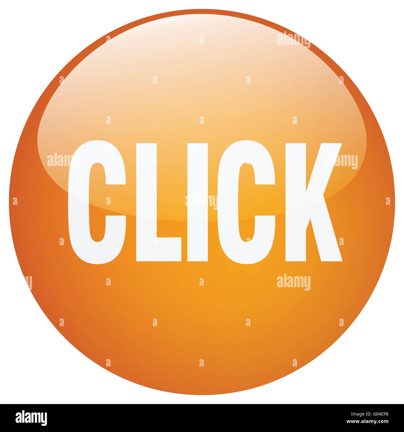 click orange round gel isolated push button Stock Vector Image & Art ...
