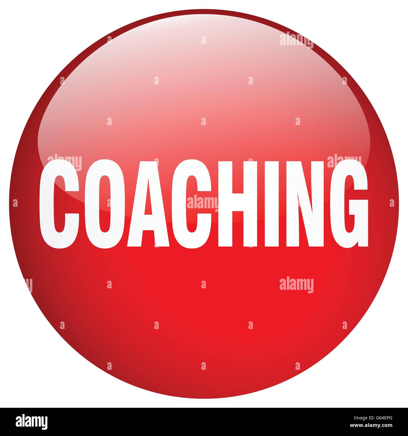 coaching red round gel isolated push button Stock Vector Image & Art ...