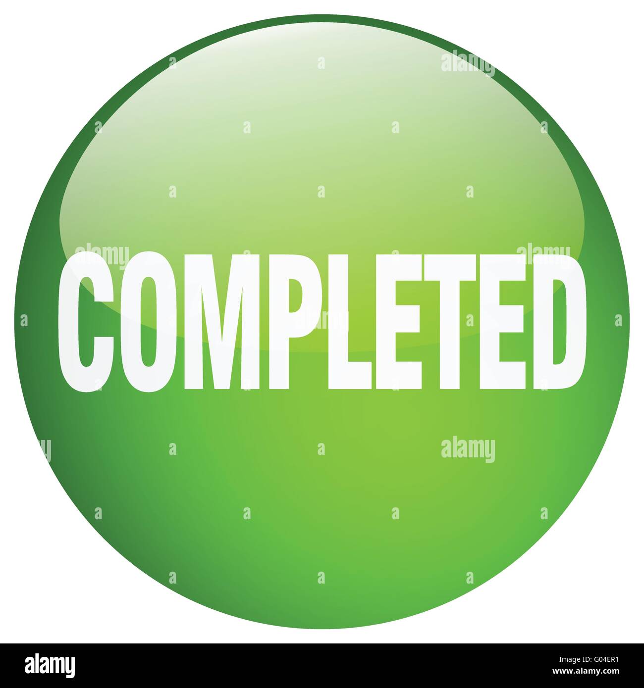 completed green round gel isolated push button Stock Vector Image & Art ...