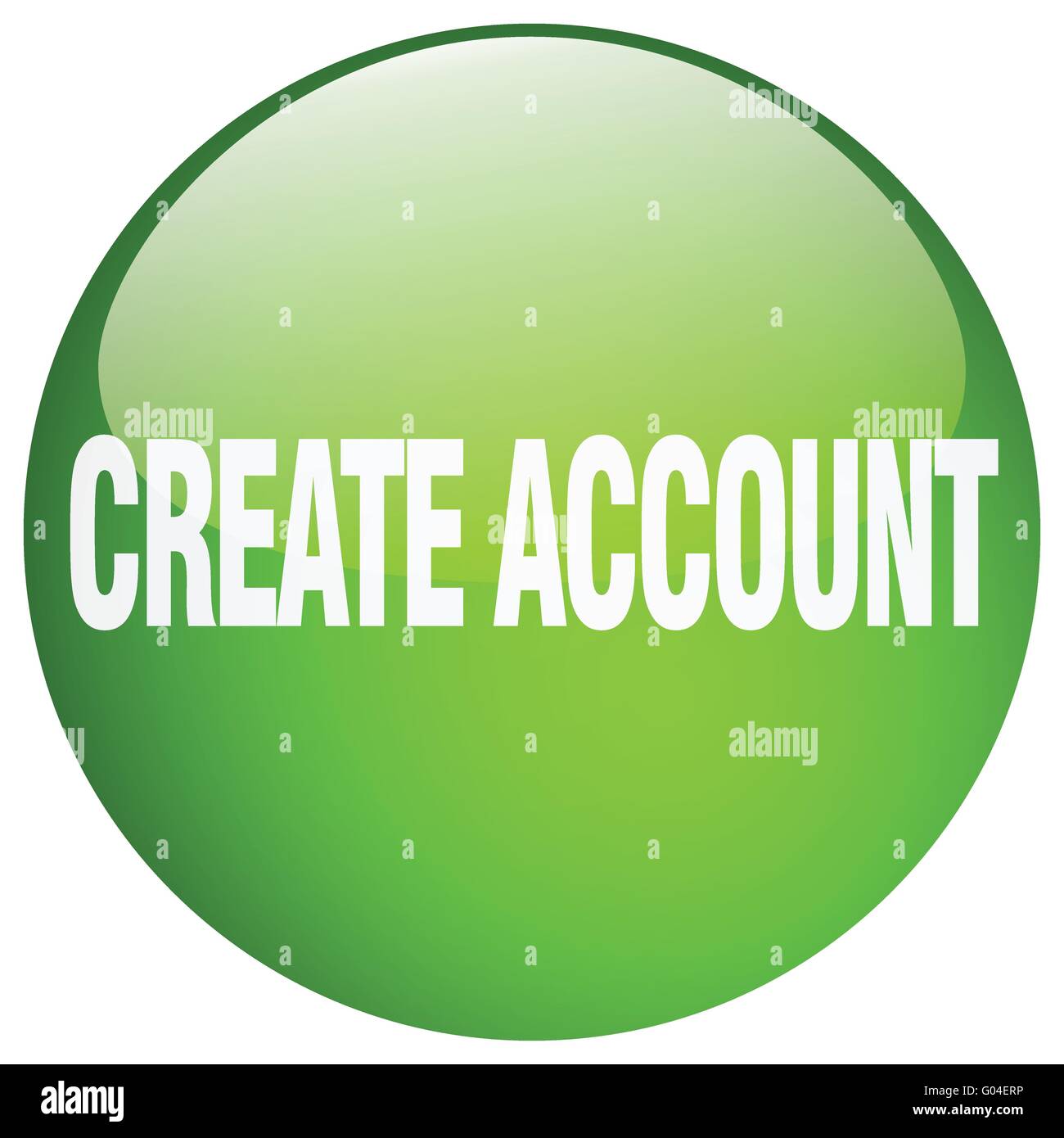 create account green round gel isolated push button Stock Vector Image ...
