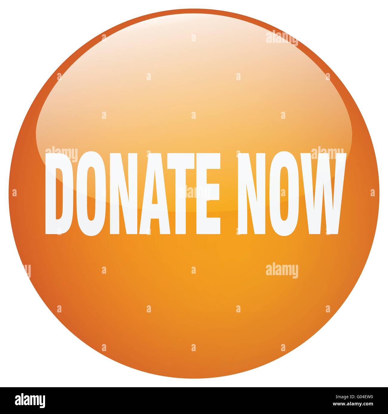 donate now orange round gel isolated push button Stock Vector Image ...