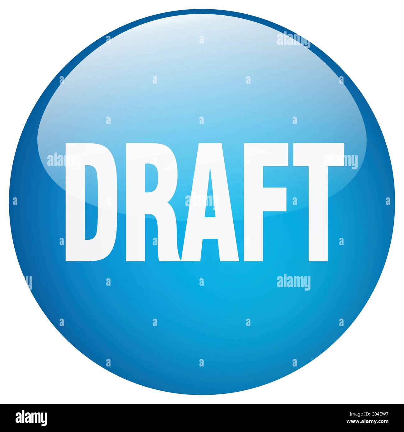 draft blue round gel isolated push button Stock Vector Image & Art - Alamy