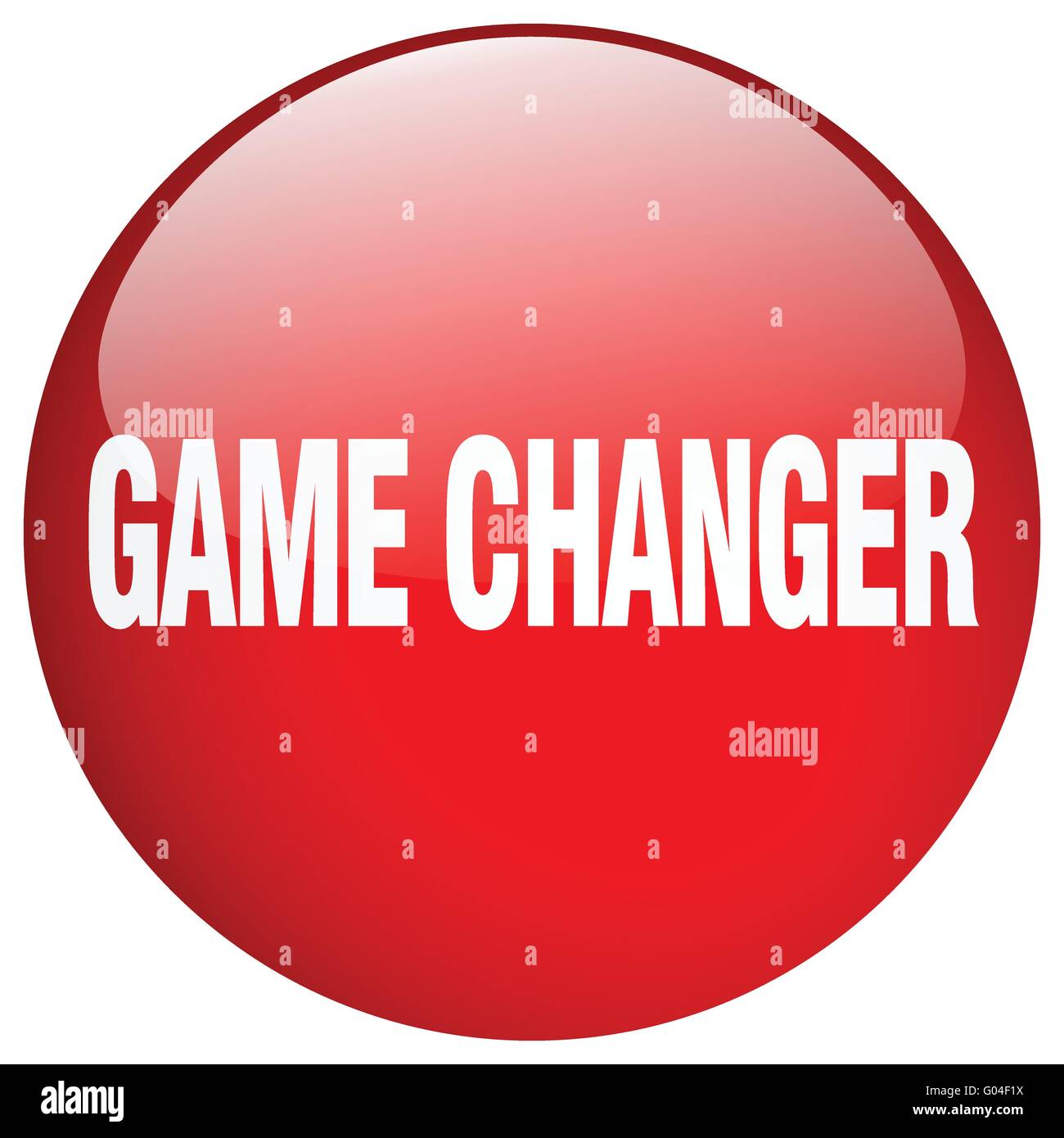 game changer red round gel isolated push button Stock Vector Image ...