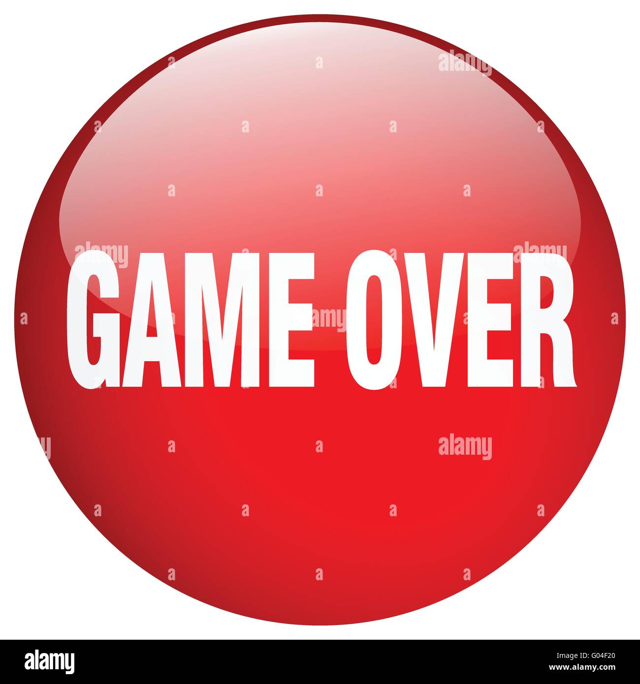 game over red round gel isolated push button Stock Vector Image & Art ...