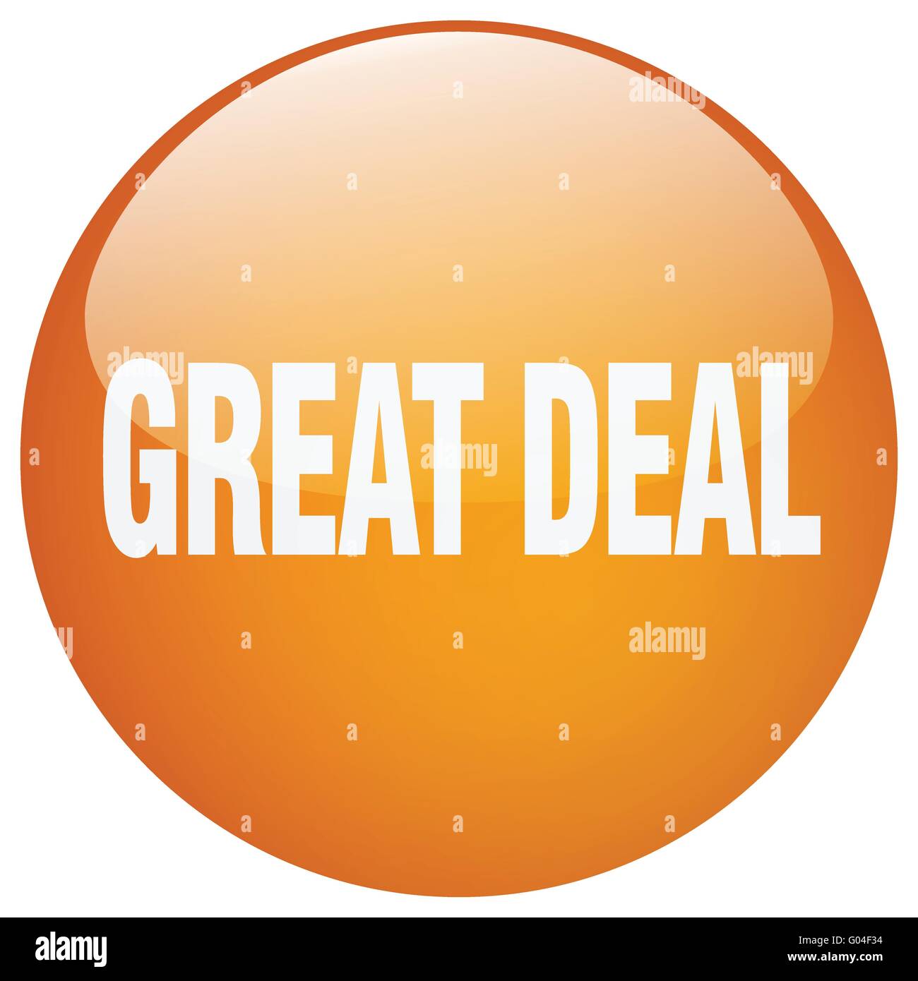 great deal orange round gel isolated push button Stock Vector Image ...