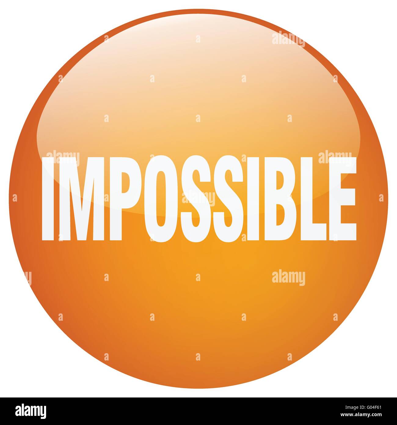 impossible orange round gel isolated push button Stock Vector Image ...