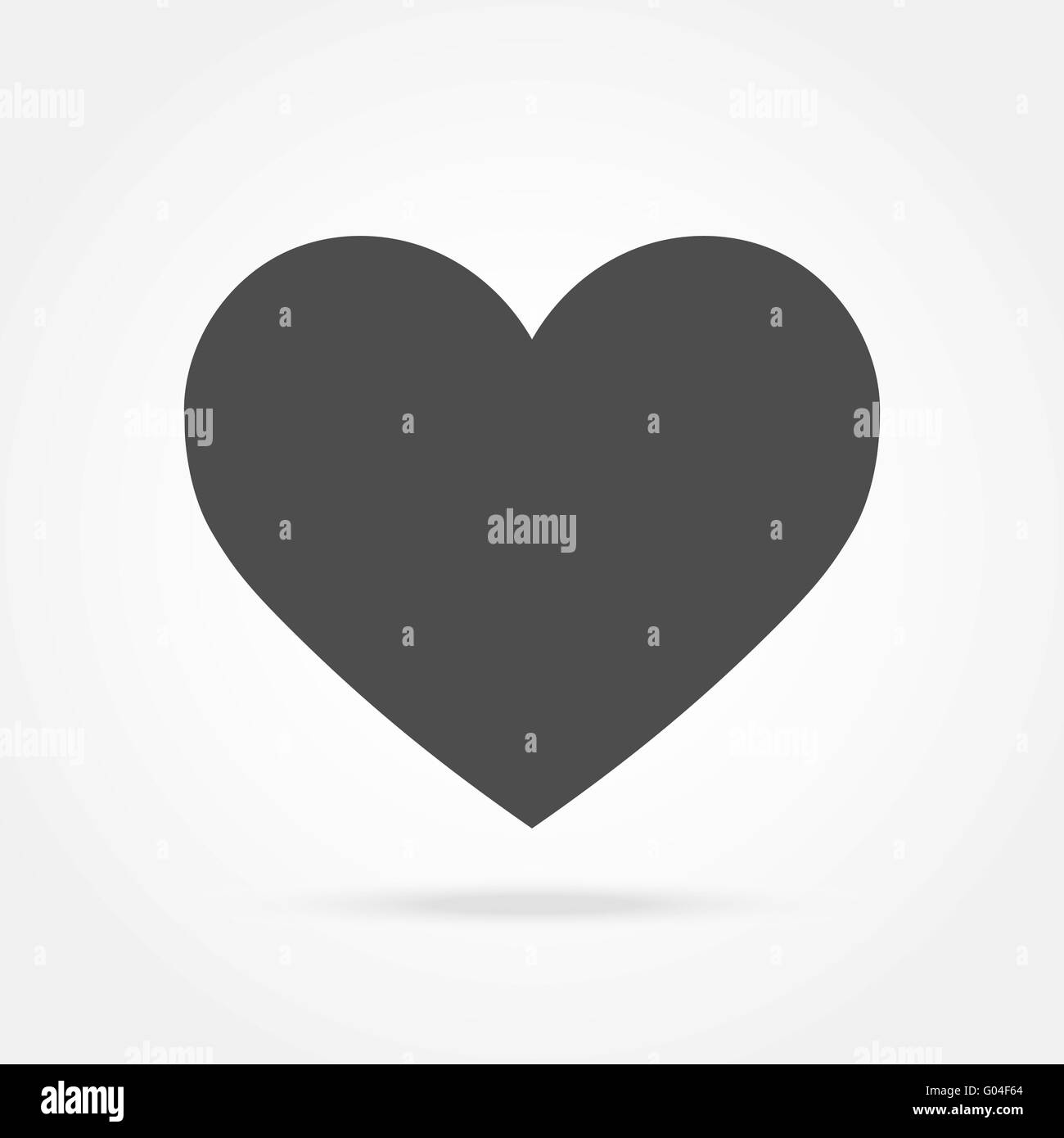 gray heart icon with shadow Stock Vector Image & Art - Alamy