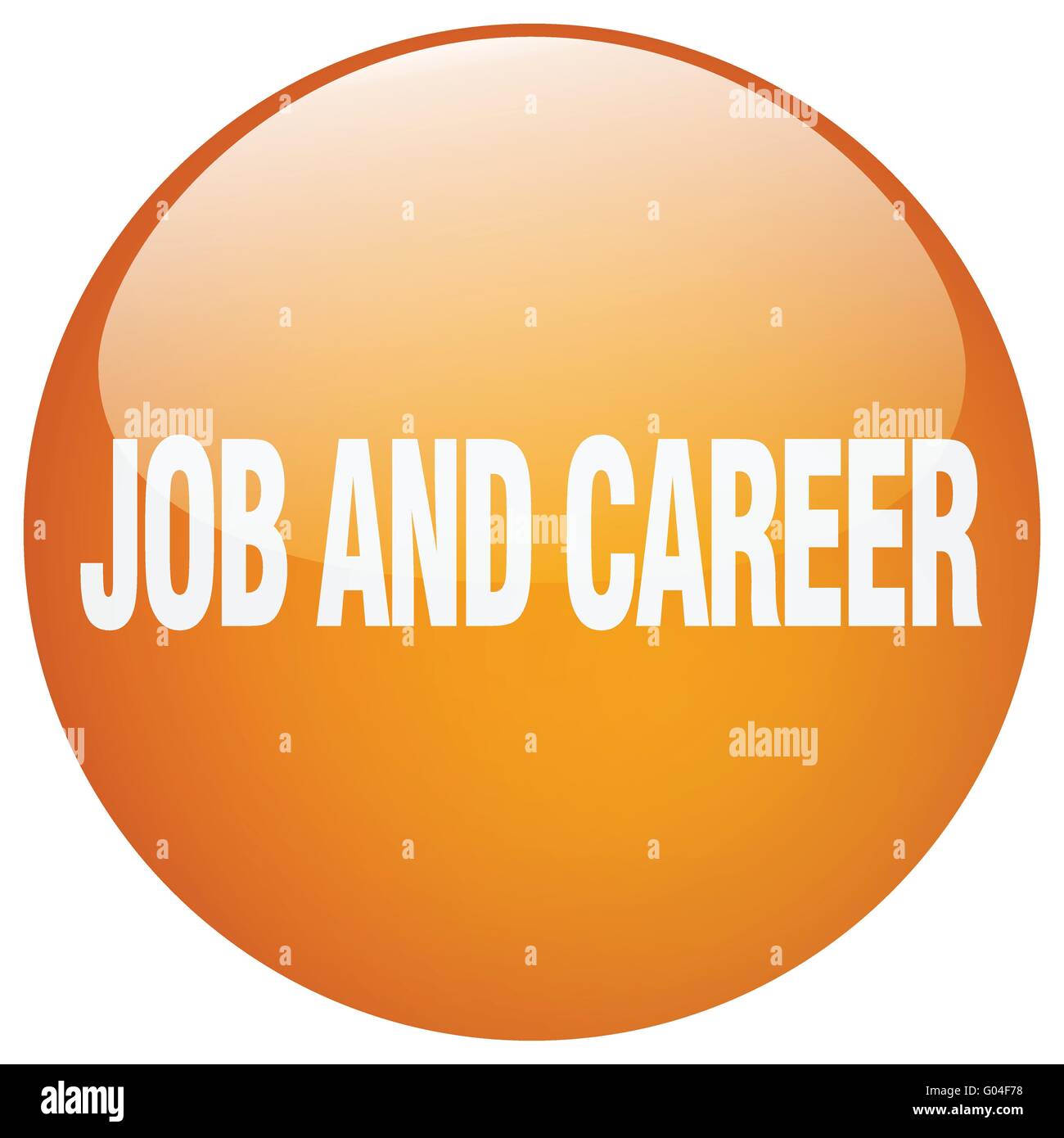 job and career orange round gel isolated push button Stock Vector Image ...