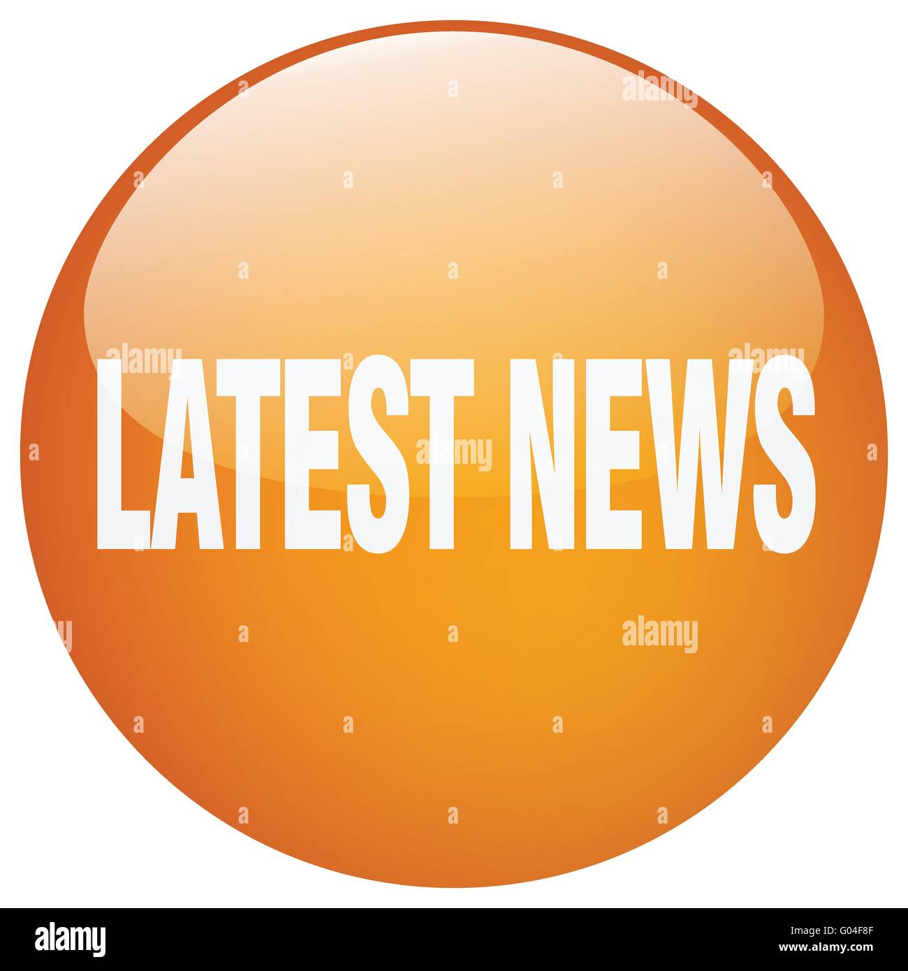 latest news orange round gel isolated push button Stock Vector Image ...