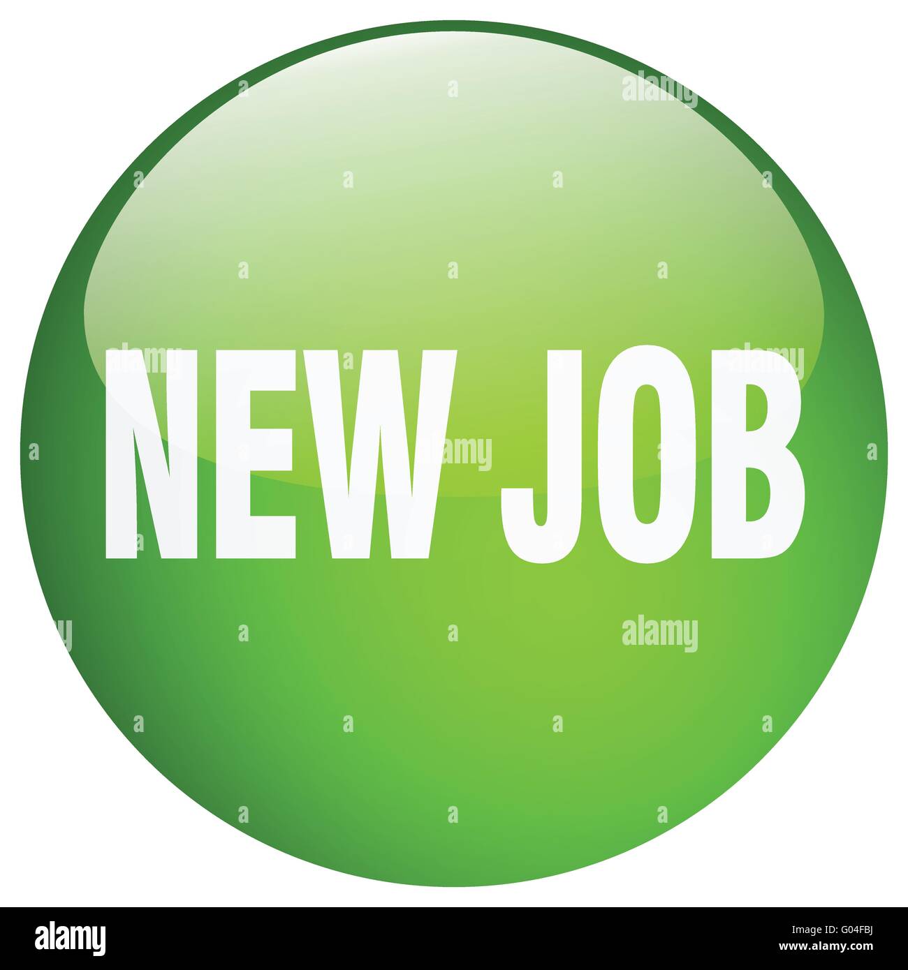 new job green round gel isolated push button Stock Vector Image & Art ...