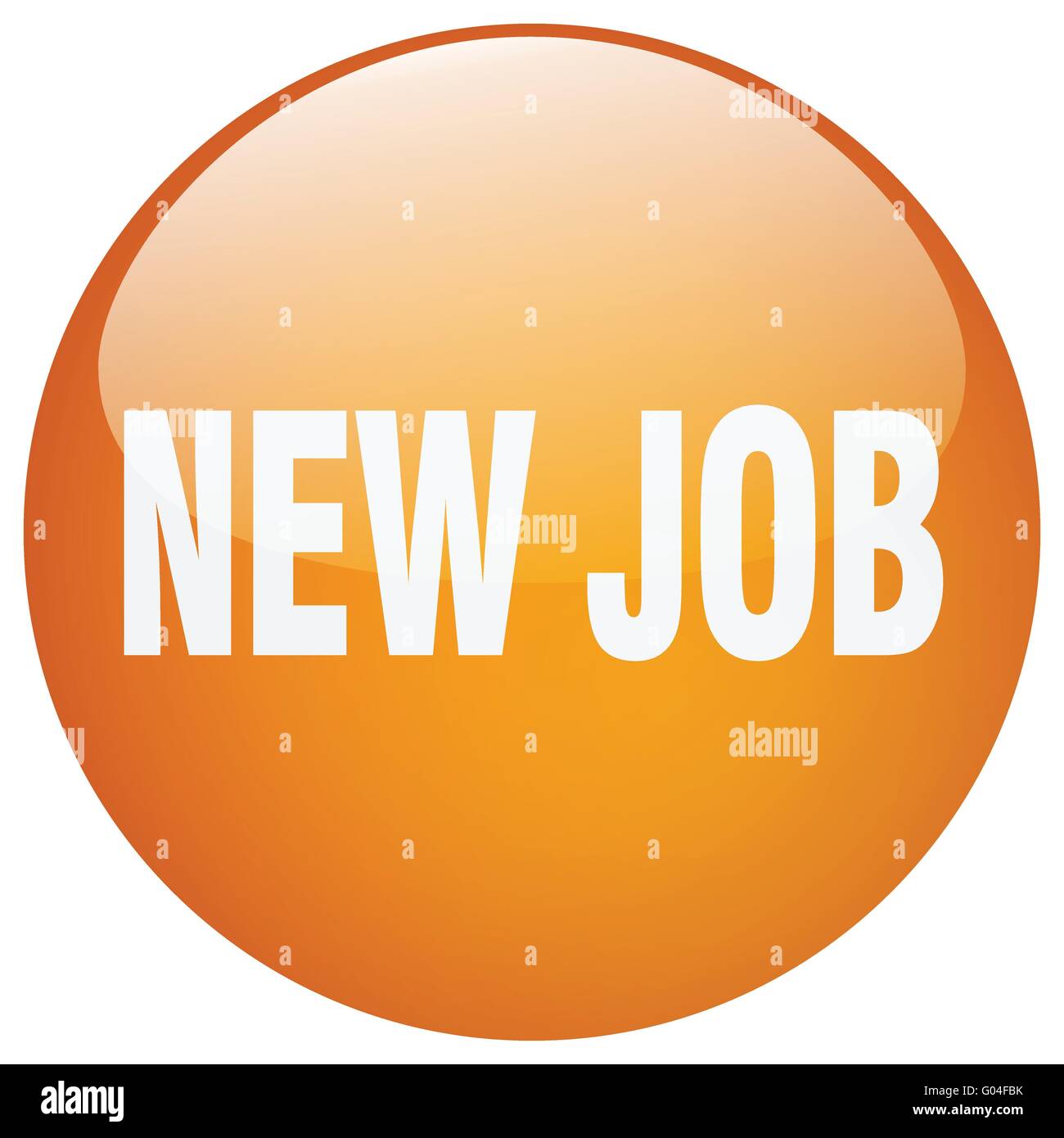new job orange round gel isolated push button Stock Vector Image & Art ...