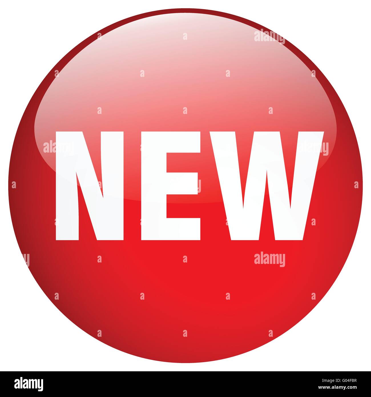 new red round gel isolated push button Stock Vector Image & Art - Alamy