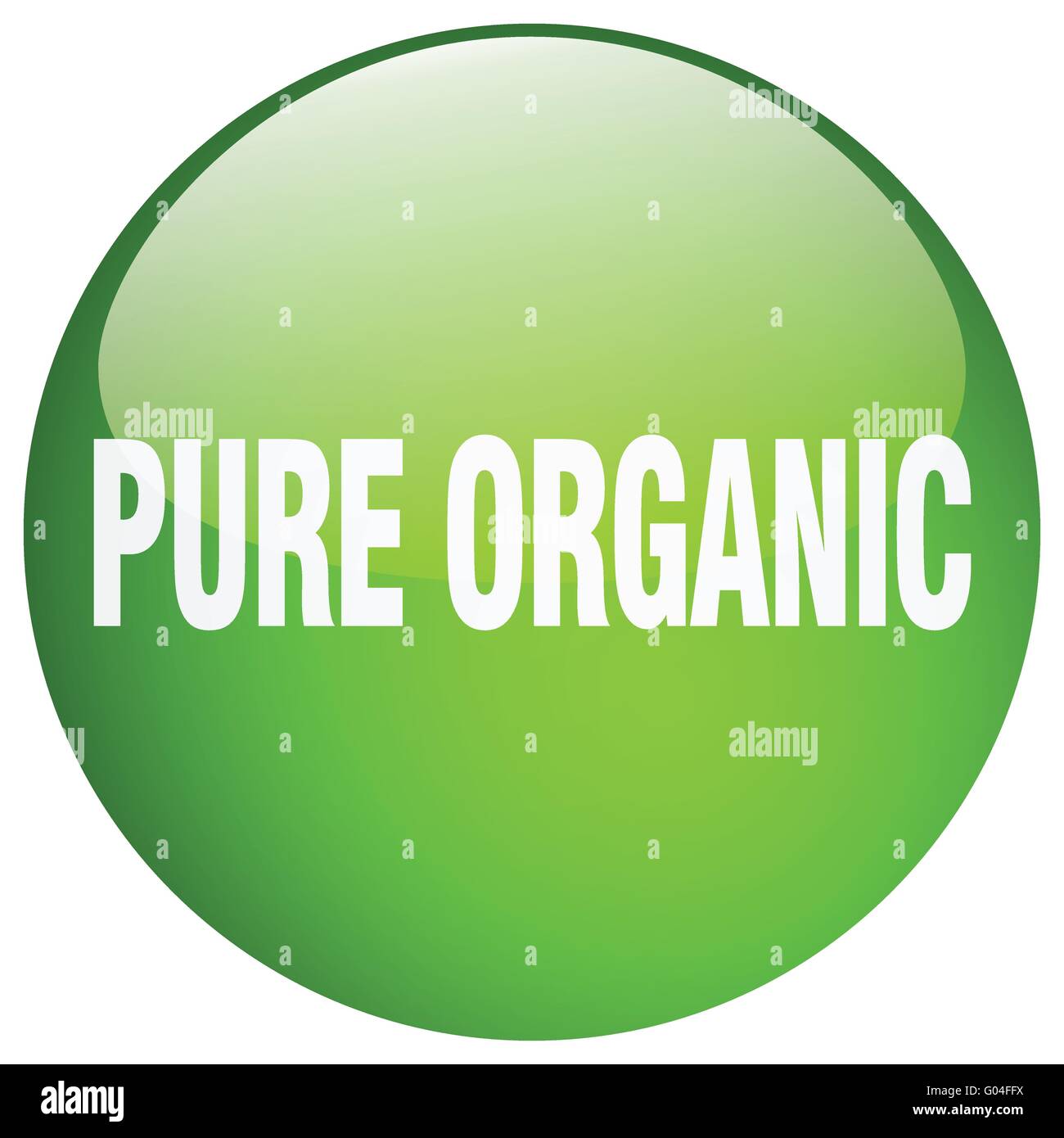 pure organic green round gel isolated push button Stock Vector Image ...