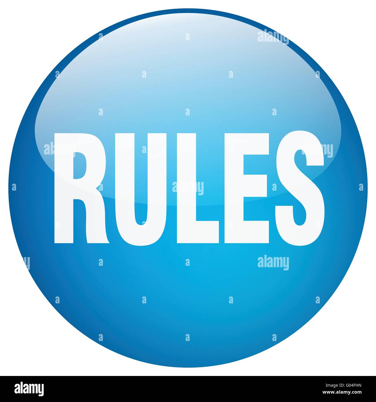 rules blue round gel isolated push button Stock Vector Image & Art - Alamy